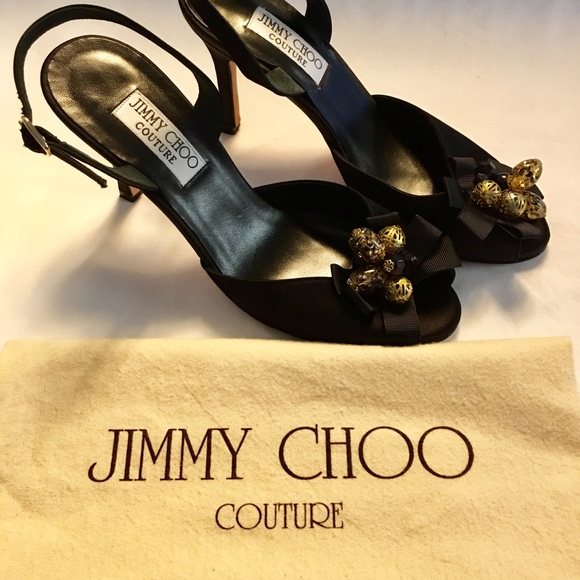 Jimmy Choo Couture | Shoes | Jimmy Choo Couture Black Gold Handmade By ...